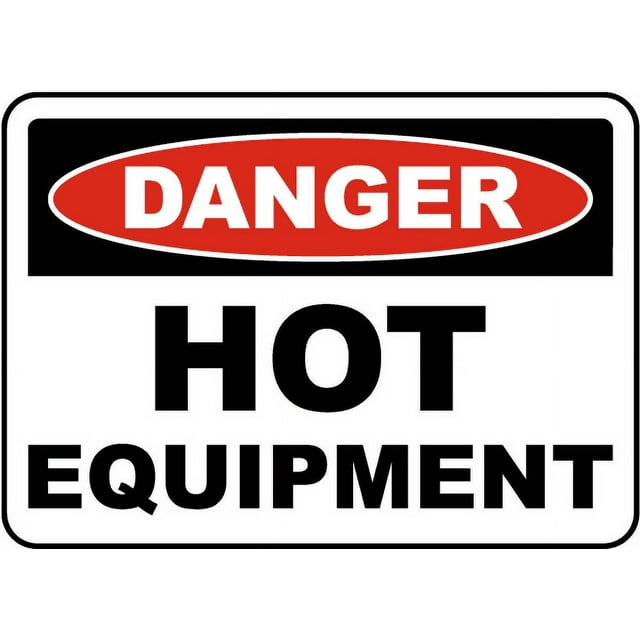 Vinyl Stickers - Danger Hot Equipment Sign - Safety and Warning ...