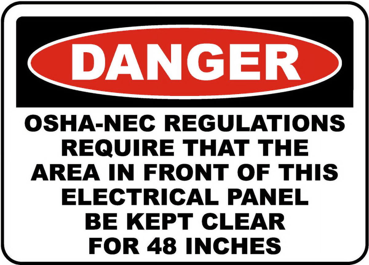 Vinyl Stickers - Danger Keep Panel Clear for 48 Inches Sign - Safety ...