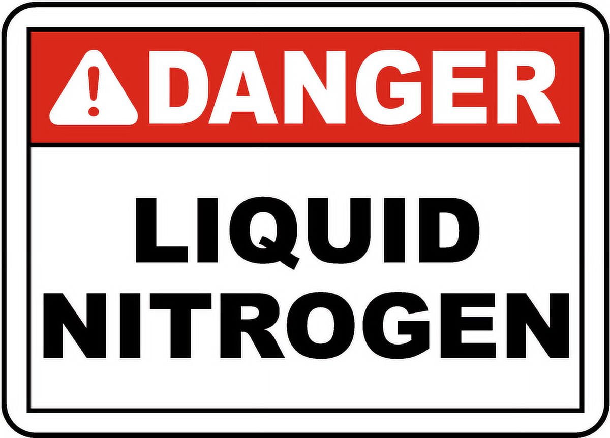 Vinyl Stickers - Danger Liquid Nitrogen Sign - Safety and Warning ...