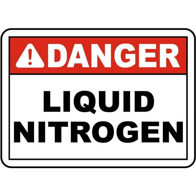 Vinyl Stickers - Danger Liquid Nitrogen Sign - Safety and Warning ...