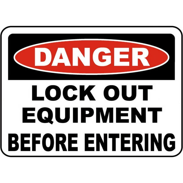Vinyl Stickers - Danger Lock Out Equipment Sign - Safety and Warning ...