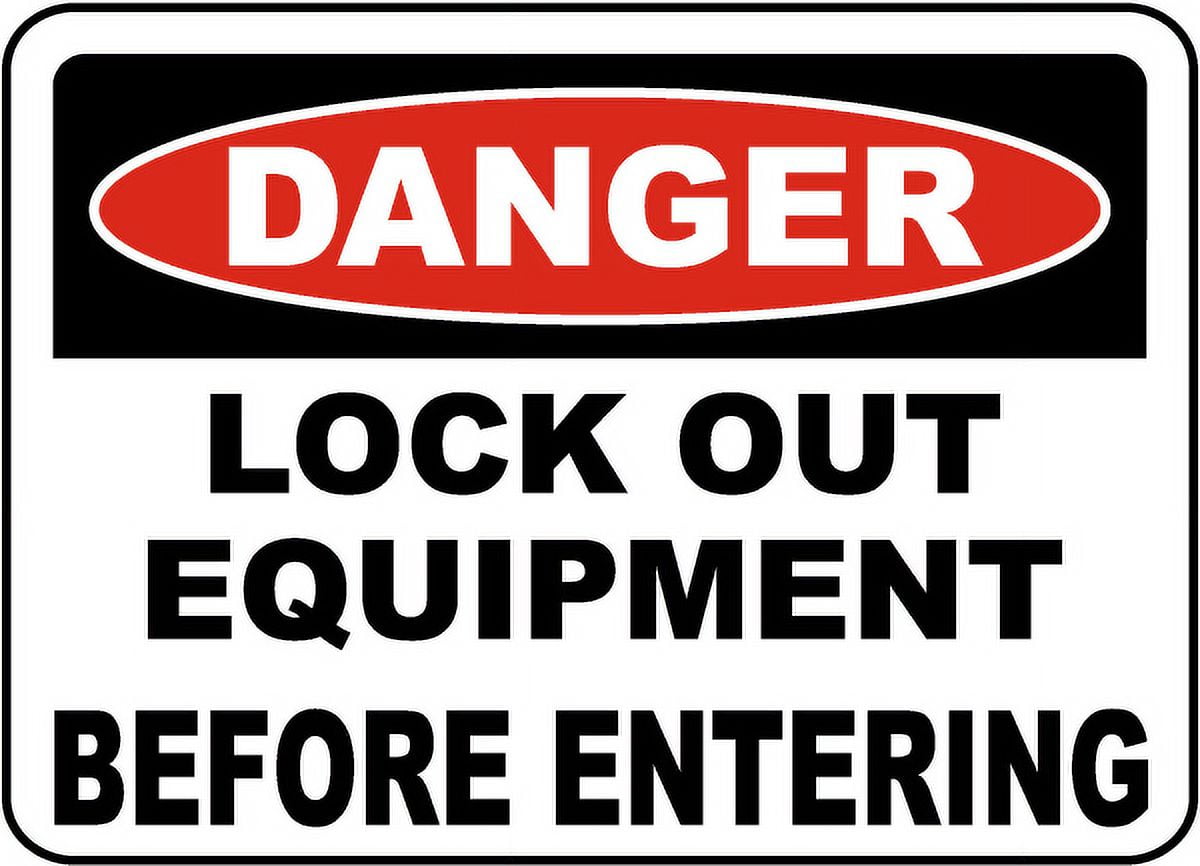 Vinyl Stickers - Danger Lock Out Equipment Sign - Safety and Warning ...