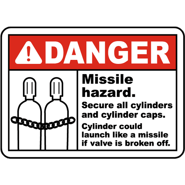 Vinyl Stickers - Danger Missile Hazard Sign - Safety and Warning ...