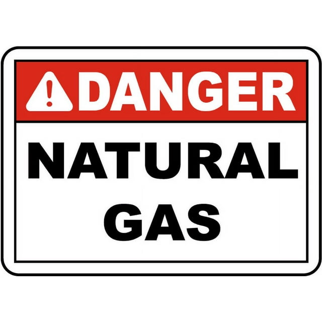 Vinyl Stickers - Danger Natural Gas Sign X8 - Safety and Warning ...