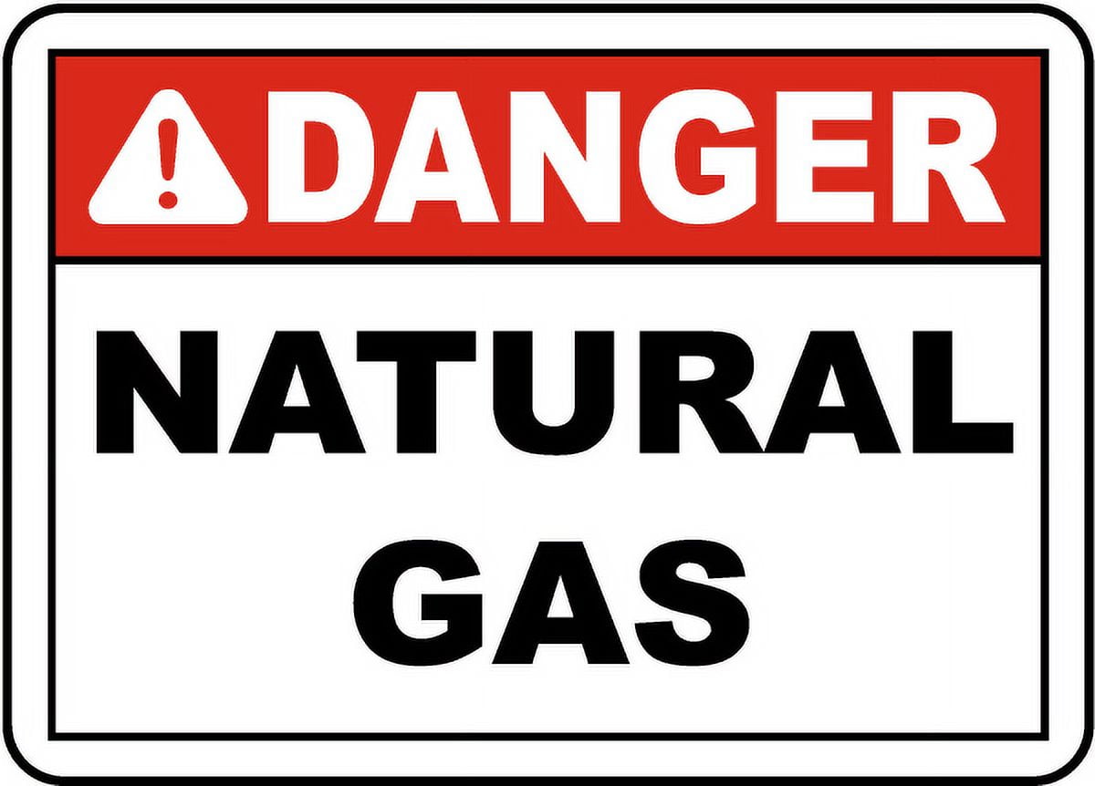 Vinyl Stickers - Danger Natural Gas Sign X8 - Safety and Warning ...