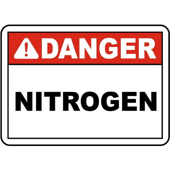 Vinyl Stickers - Danger Nitrogen Sign - Safety and Warning Warehouse ...