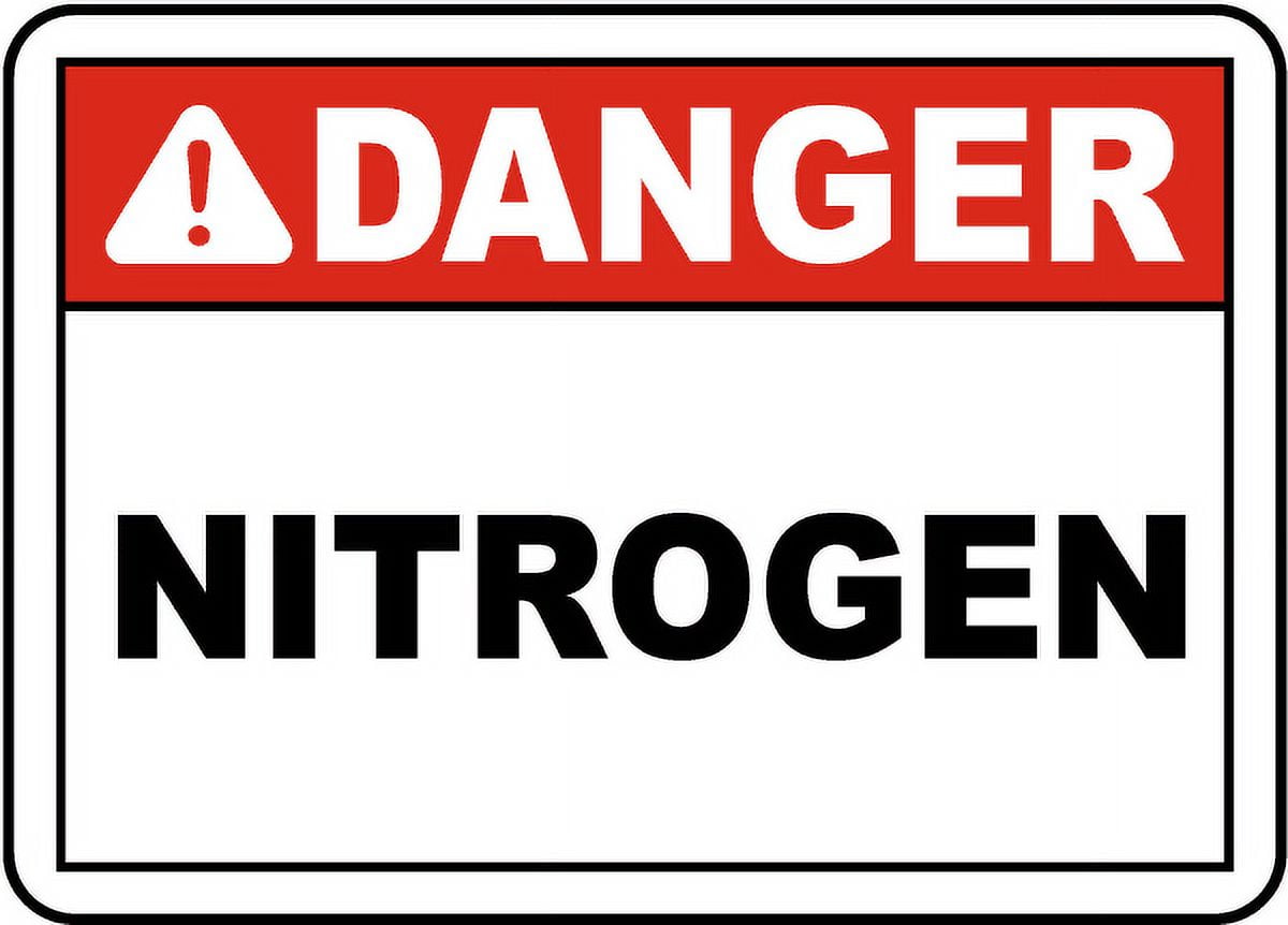Vinyl Stickers - Danger Nitrogen Sign - Safety and Warning Warehouse ...