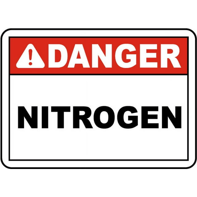 Vinyl Stickers - Danger Nitrogen Sign - Safety and Warning Warehouse ...