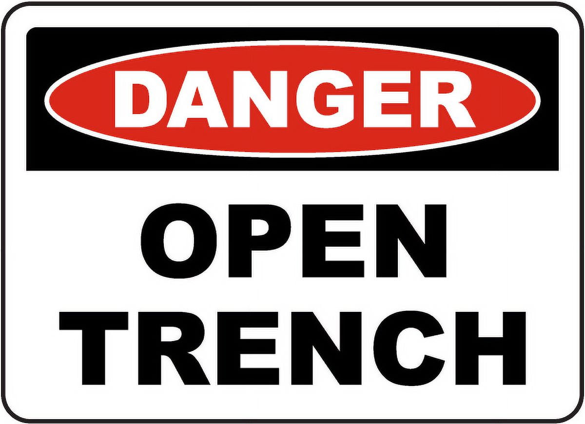 Vinyl Stickers - Danger Open Trench Sign - Safety and Warning Warehouse ...