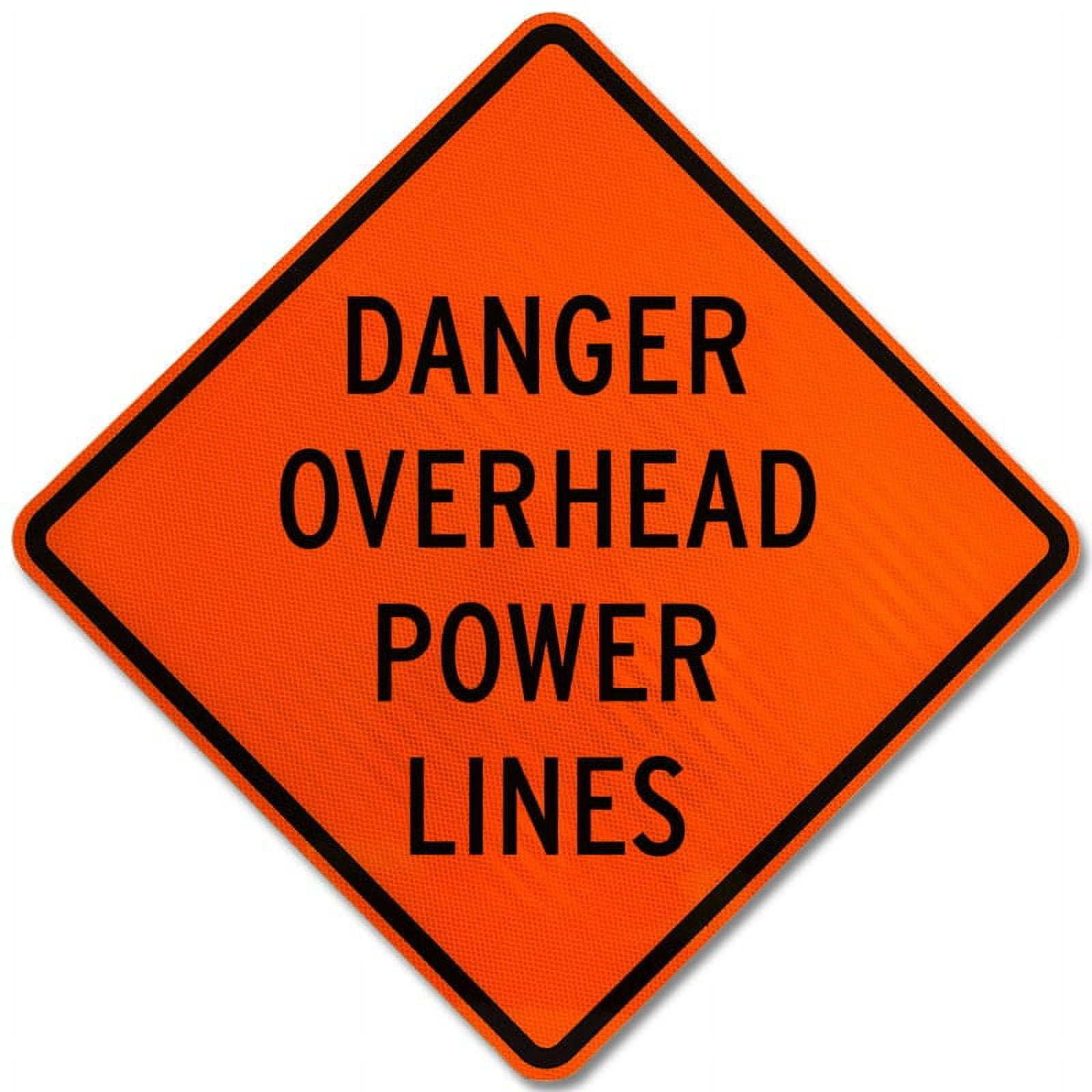 Vinyl Stickers - Danger Overhead Power Lines Sign Y3 - Safety and ...