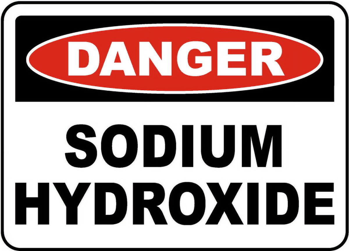 Vinyl Stickers - Danger Sodium Hydroxide Sign - Safety and Warning ...