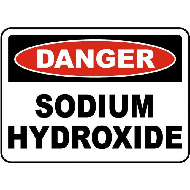Vinyl Stickers - Danger Sodium Hydroxide Sign - Safety and Warning ...