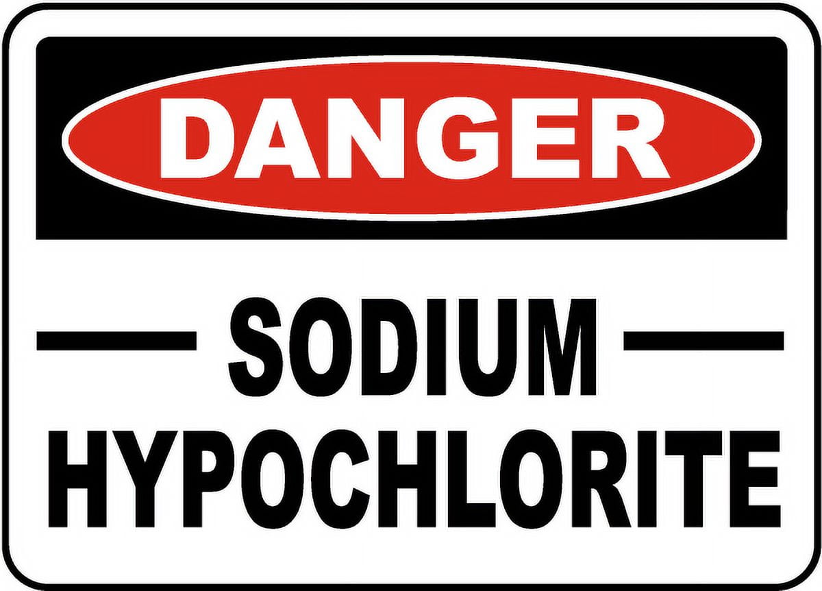 Vinyl Stickers - Danger Sodium Hypochlorite Sign - Safety and Warning ...