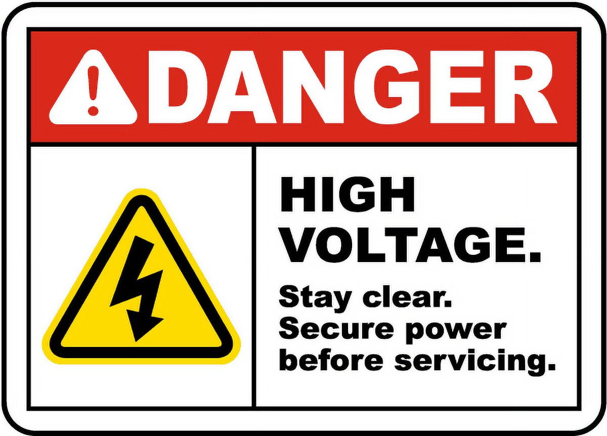 Vinyl Stickers - Danger Stay Clear Secure Power Sign - Safety and ...