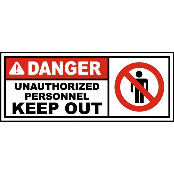 Vinyl Stickers - Danger Unauthorized Personnel Sign - Safety and ...