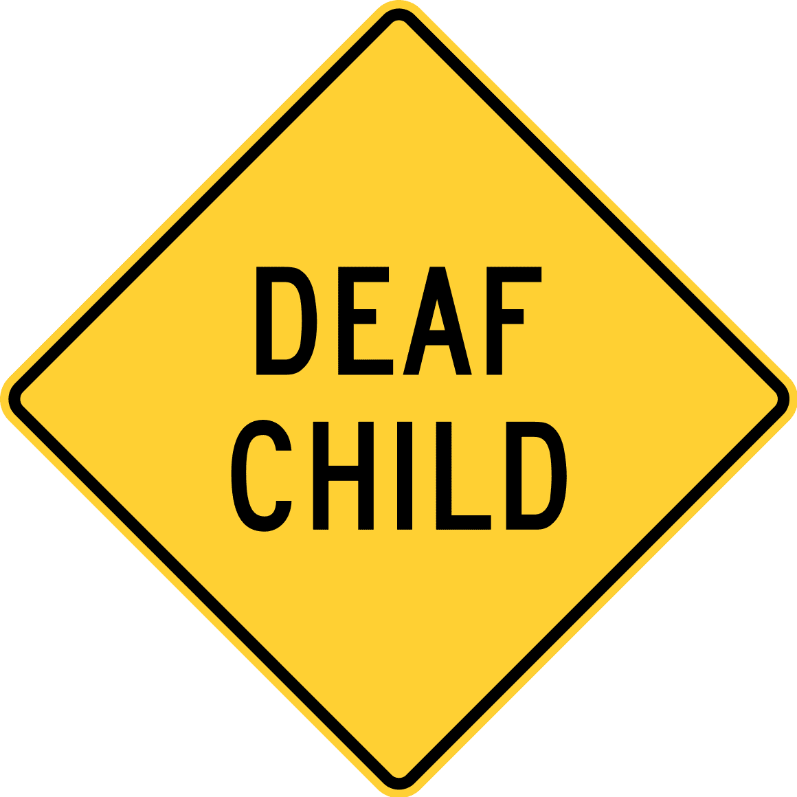 Vinyl Stickers - Deaf Child, Delaware - Safety and Warning Warehouse ...