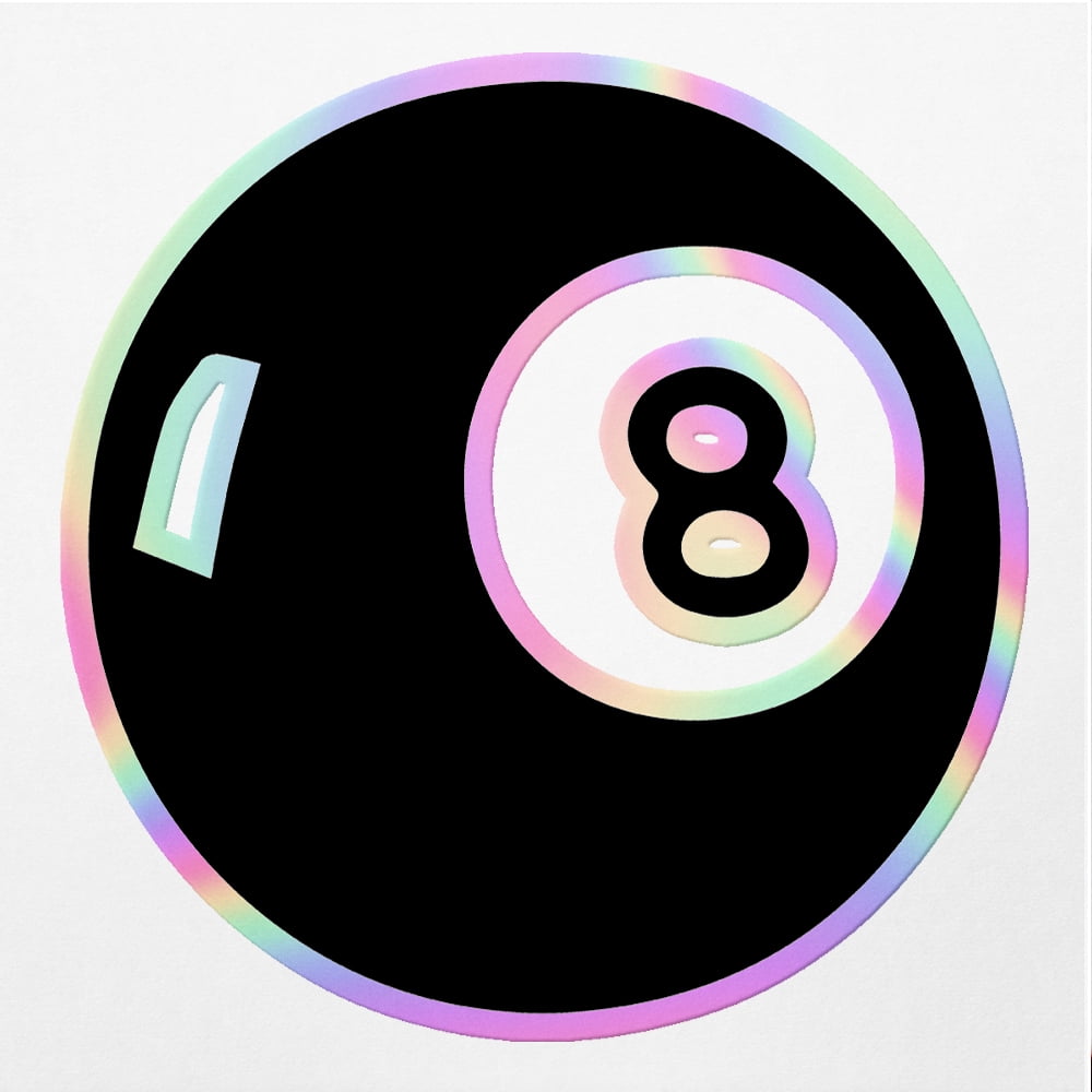 Vinyl Stickers Decals Of 8 Ball - Apply On Any Smooth Surfaces Indoor ...