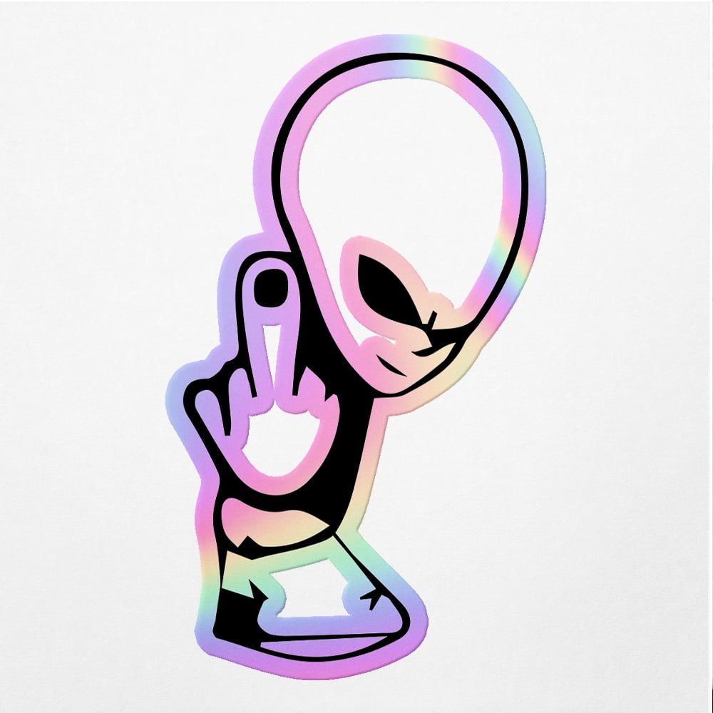 Vinyl Stickers Decals Of Alien Finger Illustration - Apply On Any ...