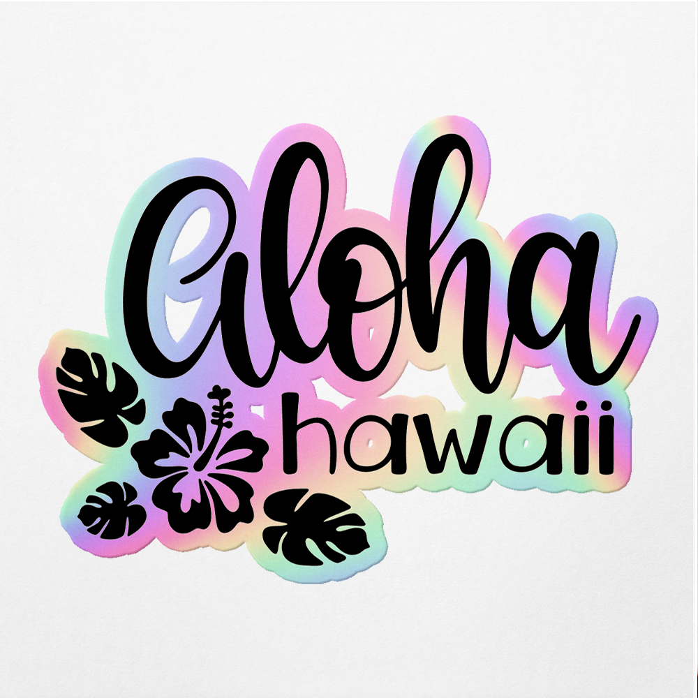 Vinyl Stickers Decals Of Aloha Illustration - Apply On Any Smooth ...