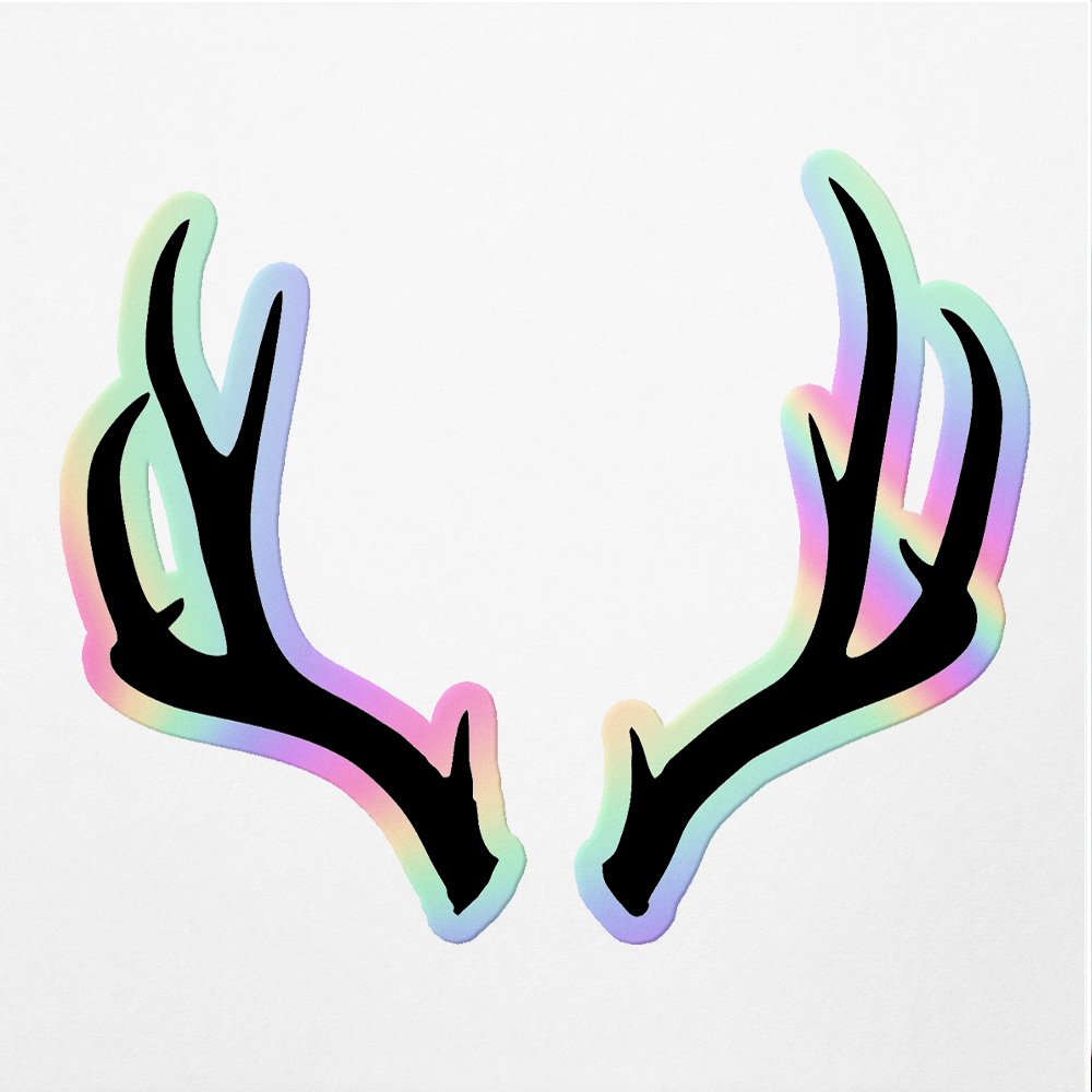Vinyl Stickers Decals Of Antlers V2 - Apply On Any Smooth Surfaces ...