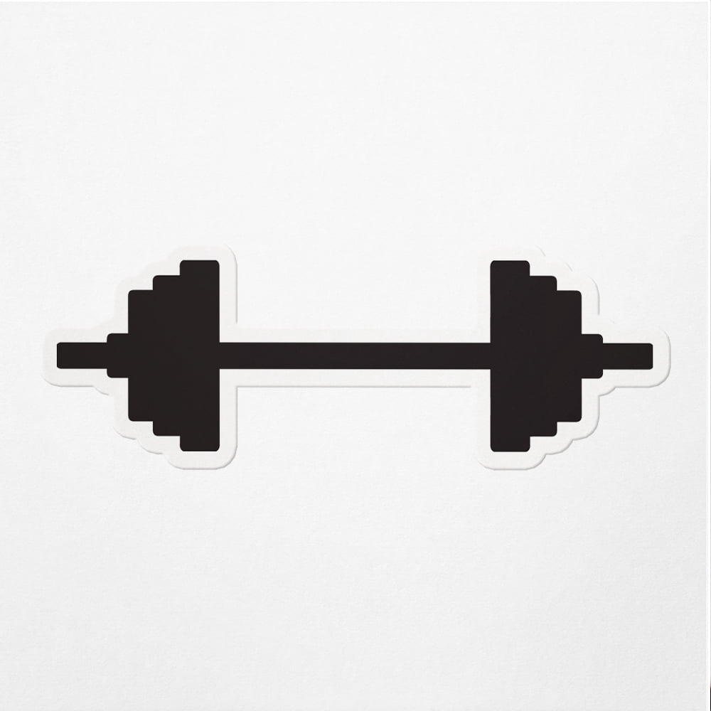 Vinyl Stickers Decals Of Barbell Silhouette - Waterproof - Apply On Any ...