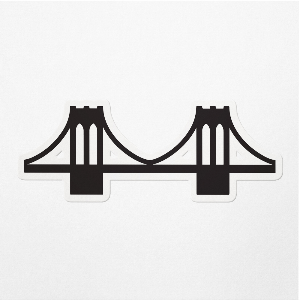 Vinyl Stickers Decals Of Brooklyn Bridge Silhouette - Waterproof ...