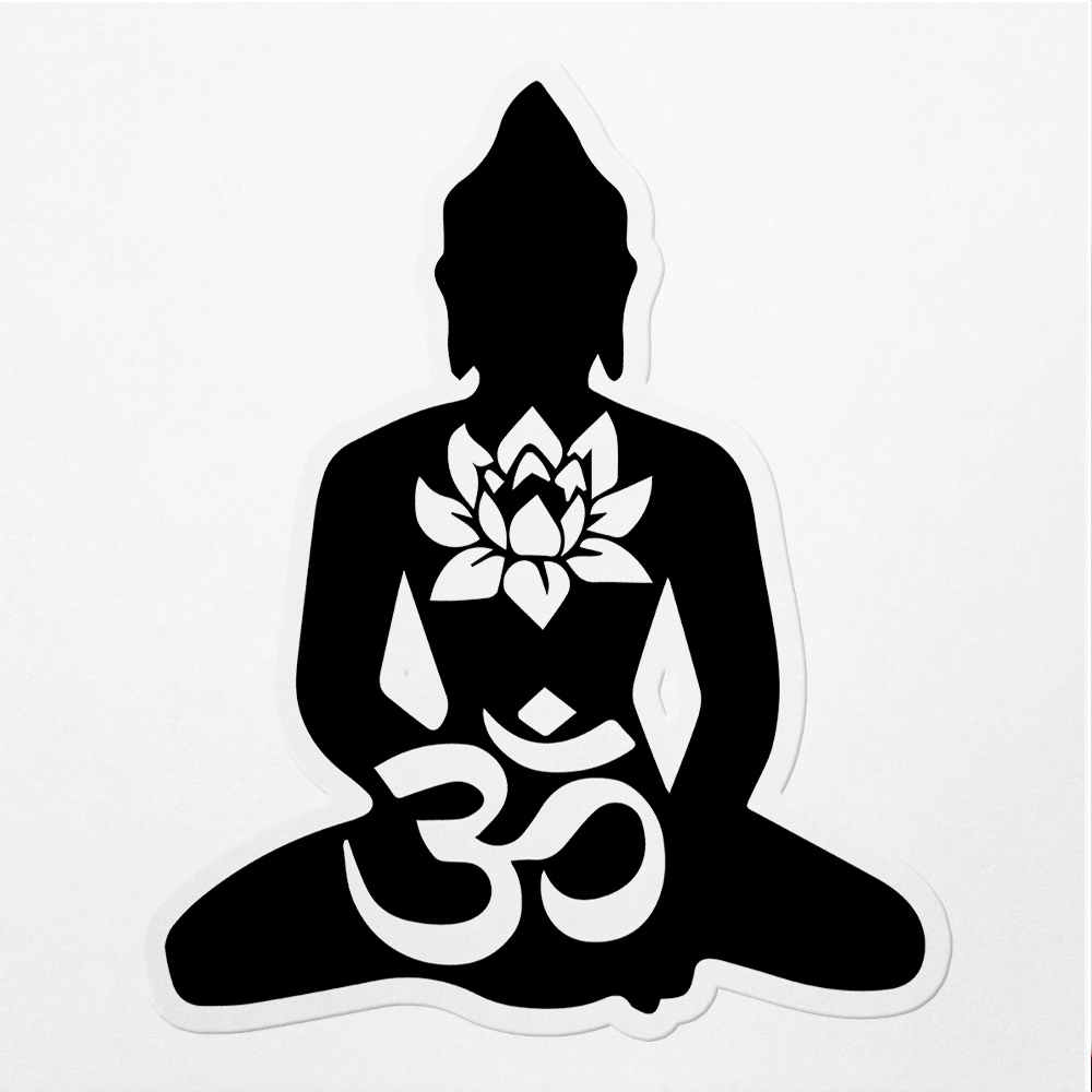 Vinyl Stickers Decals Of Buddha Meditation - Waterproof - Apply On Any ...