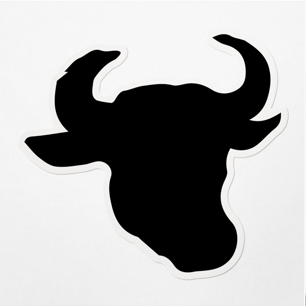 Vinyl Stickers Decals Of Bull Head Illustration - Waterproof - Apply On ...
