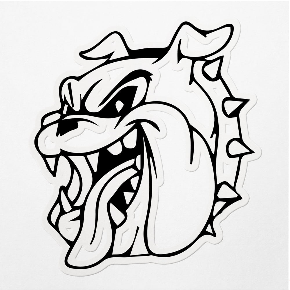 Vinyl Stickers Decals Of Bulldog Head Dogs V2 - Waterproof - Apply On ...
