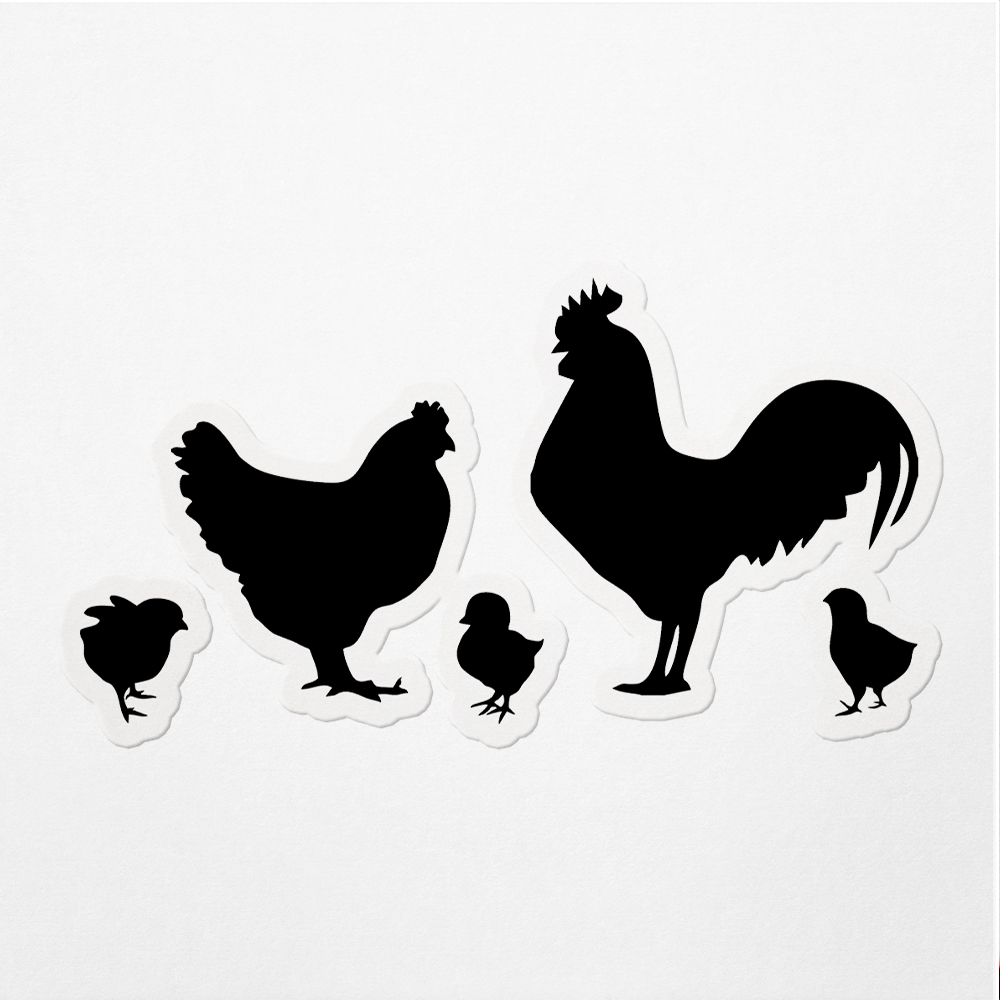Vinyl Stickers Decals Of Chicken - Waterproof - Apply On Any Smooth ...