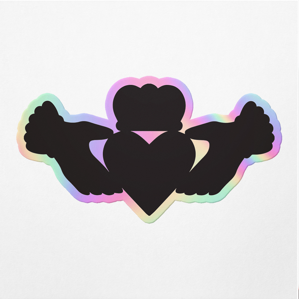Vinyl Stickers Decals Of Claddagh Silhouette - Apply On Any Smooth ...