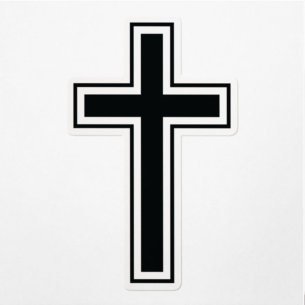 Vinyl Stickers Decals Of Cross V2 - Waterproof - Apply On Any Smooth ...