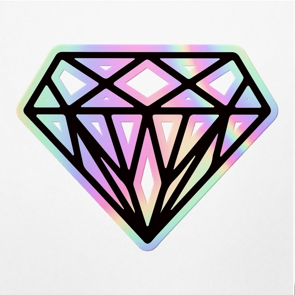 Vinyl Stickers Decals Of Diamond Silhouette - Apply On Any Smooth ...