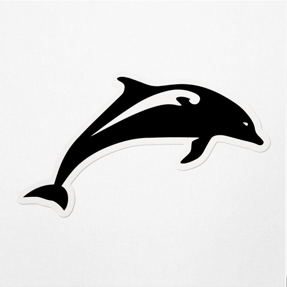 Vinyl Stickers Decals Of Dolphin Jumping - Waterproof - Apply On Any ...