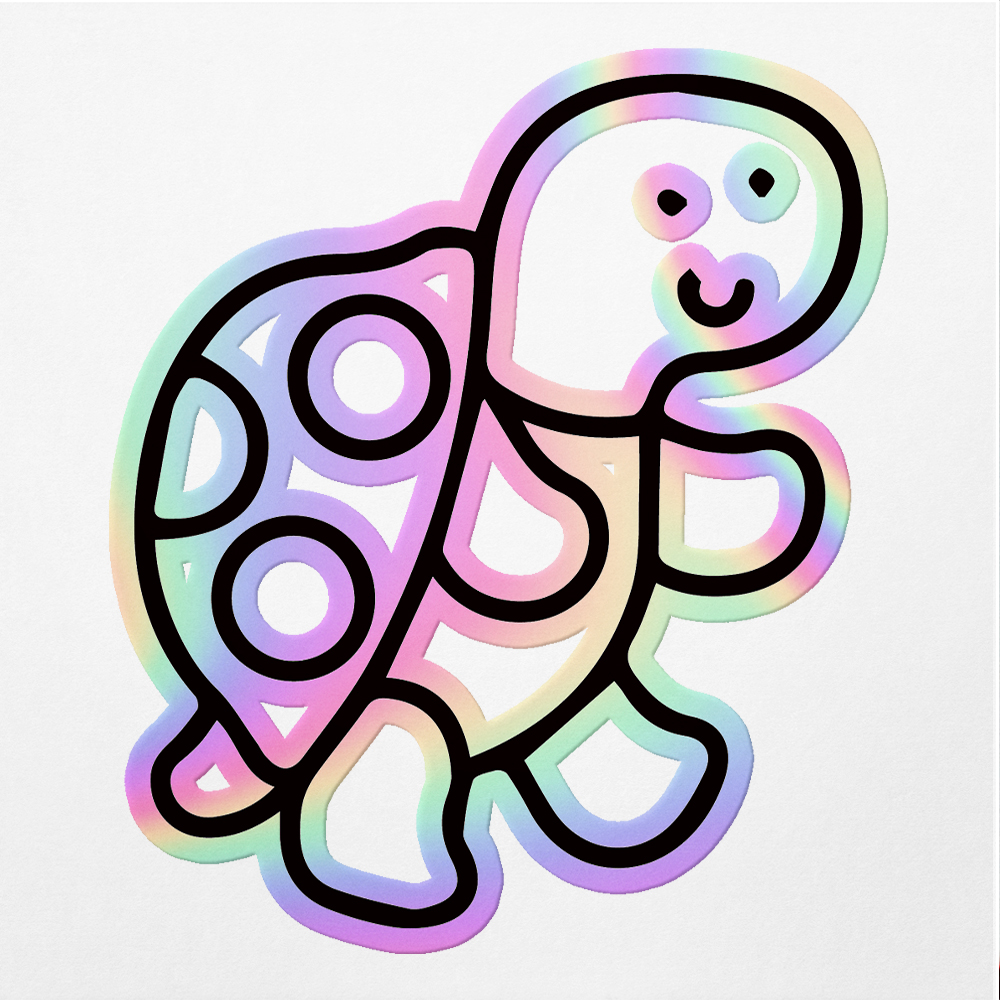 Vinyl Stickers Decals Of Drawings Turtle Animals - Apply On Any Smooth ...