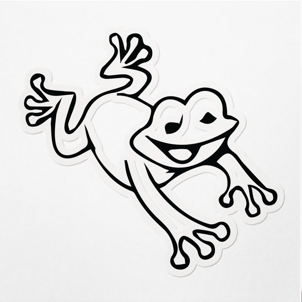 Vinyl Stickers Decals Of Frog Illustration - Waterproof - Apply On Any ...