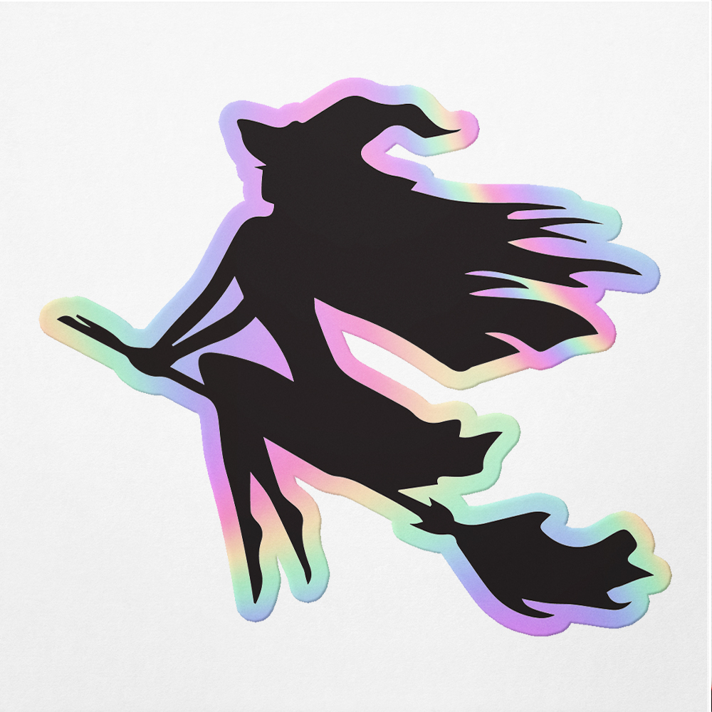Vinyl Stickers Decals Of Girly Broom Illustration - Apply On Any Smooth ...