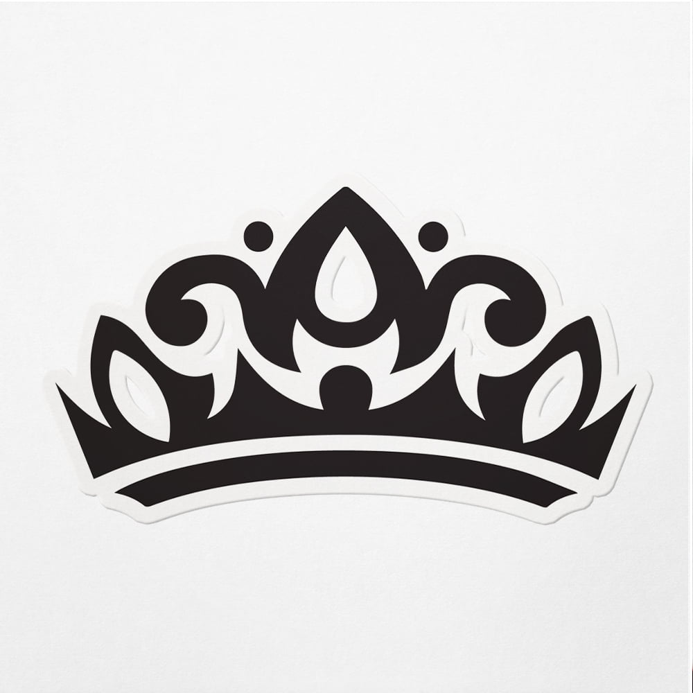 Vinyl Stickers Decals Of Girly Crown Illustration - Waterproof - Apply ...