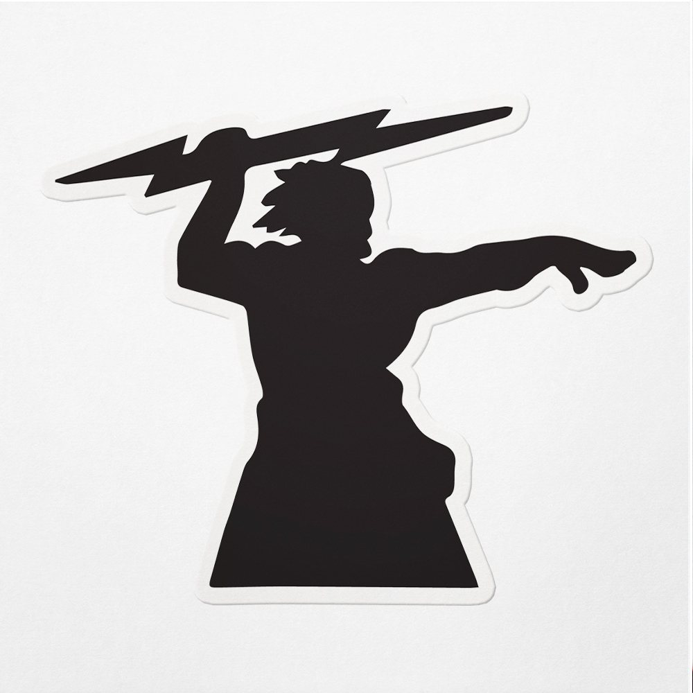 Vinyl Stickers Decals Of Greek Zeus Illustration - Waterproof - Apply ...