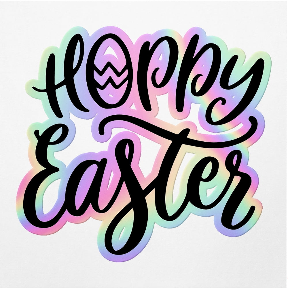 Vinyl Stickers Decals Of Hoppy Easter - Apply On Any Smooth Surfaces ...