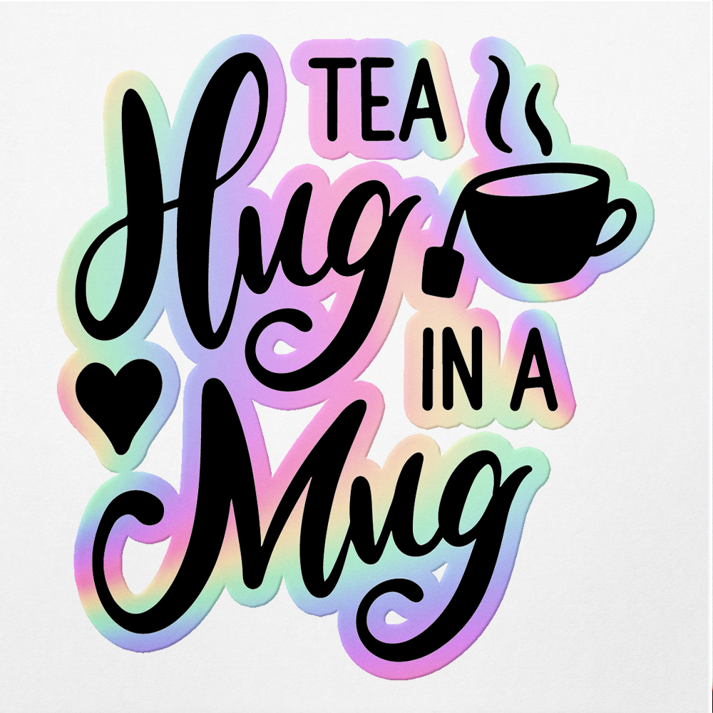 Vinyl Stickers Decals Of Hug Mug - Apply On Any Smooth Surfaces Indoor ...