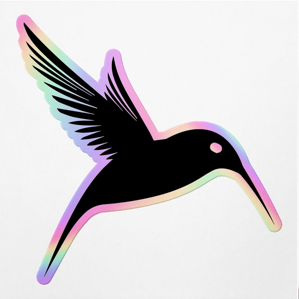 Vinyl Stickers Decals Of Hummingbird Flying - Apply On Any Smooth Surfaces Indoor Outdoor Bumper ...