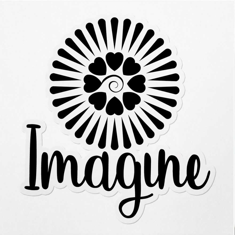 Vinyl Stickers Decals Of Imagine - Waterproof - Apply On Any Smooth ...