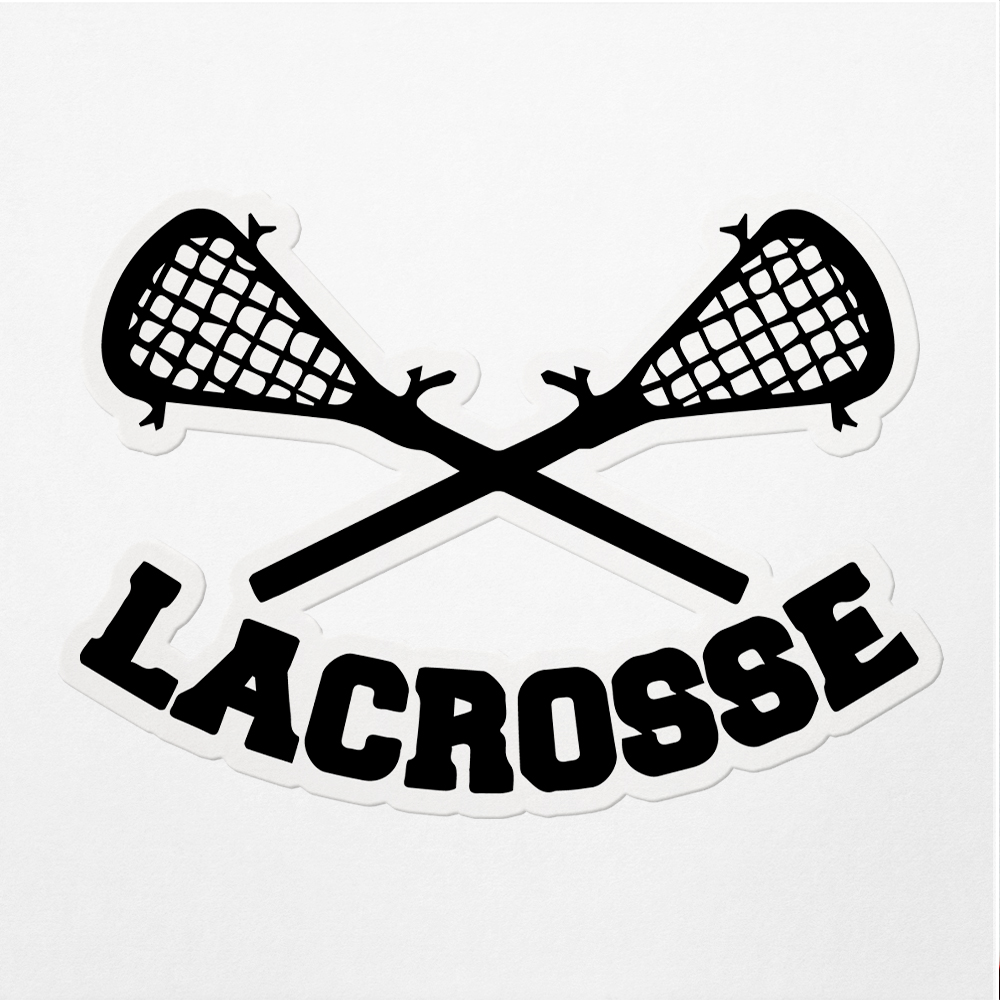 Vinyl Stickers Decals Of Lacrosse Illustration - Waterproof - Apply On ...
