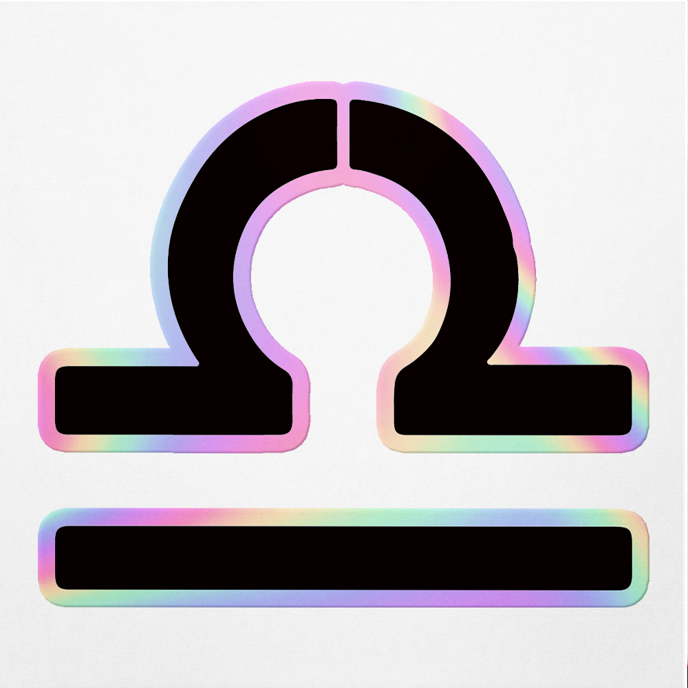 Vinyl Stickers Decals Of Libra Illustration - Apply On Any Smooth ...