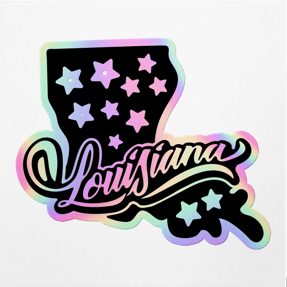 Vinyl Stickers Decals Of Louisiana Illustration - Apply On Any Smooth ...