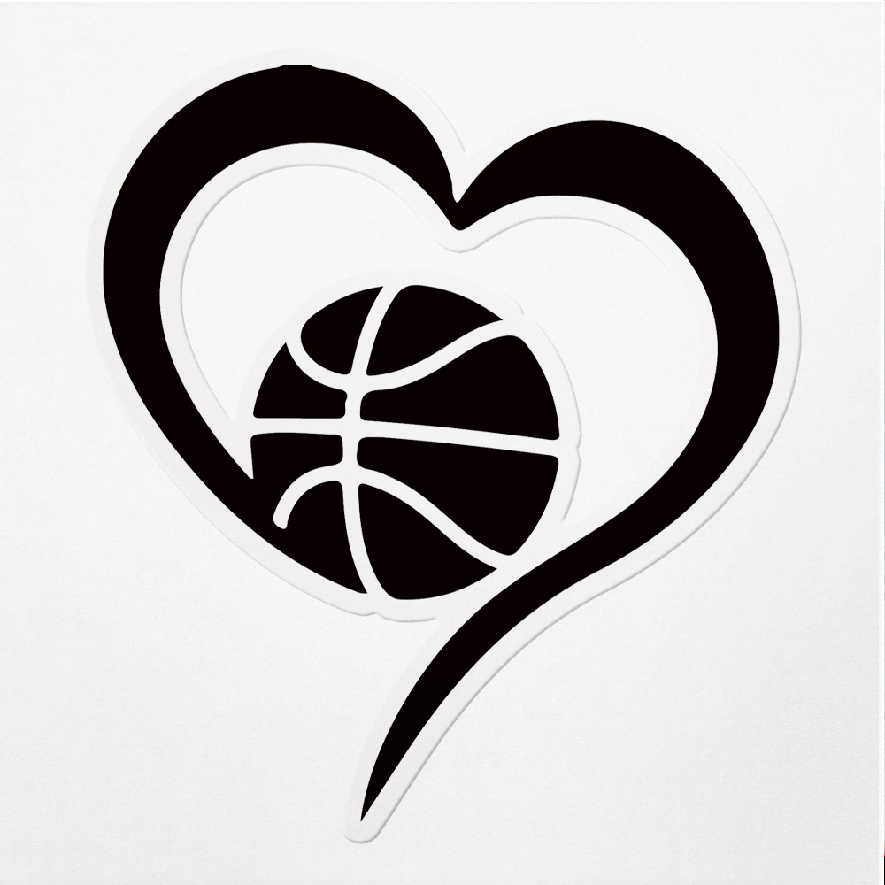 Vinyl Stickers Decals Of Love Basketball Illustration - Waterproof ...