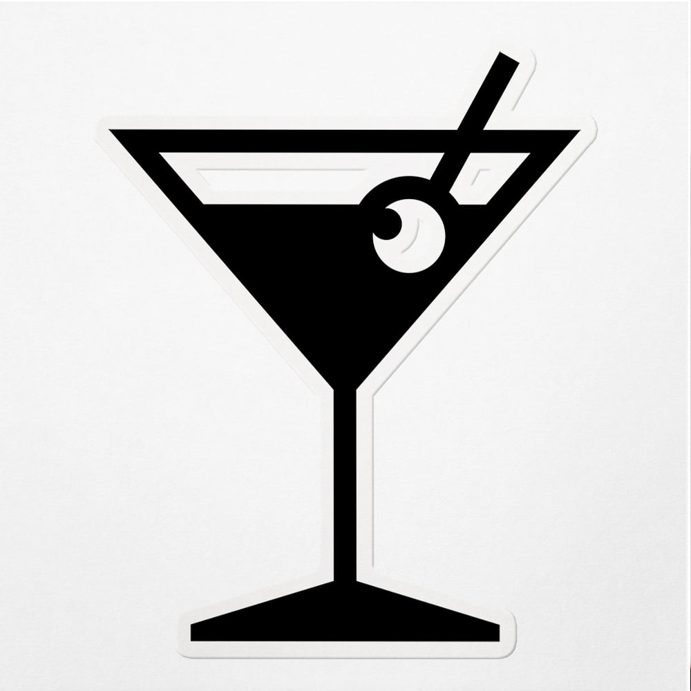 Vinyl Stickers Decals Of Martini - Waterproof - Apply On Any Smooth ...