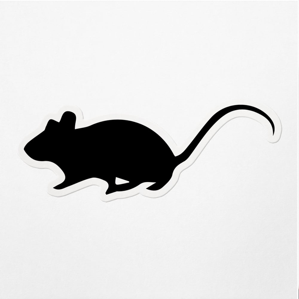 Vinyl Stickers Decals Of Mouse Silhouette - Waterproof - Apply On Any ...