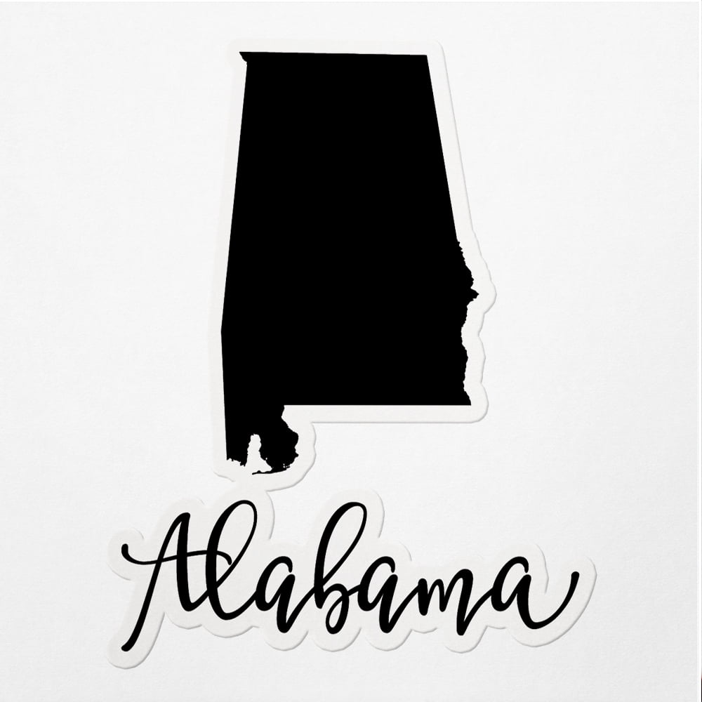 Vinyl Stickers Decals Of Alabama Illustration - Waterproof - Apply On ...
